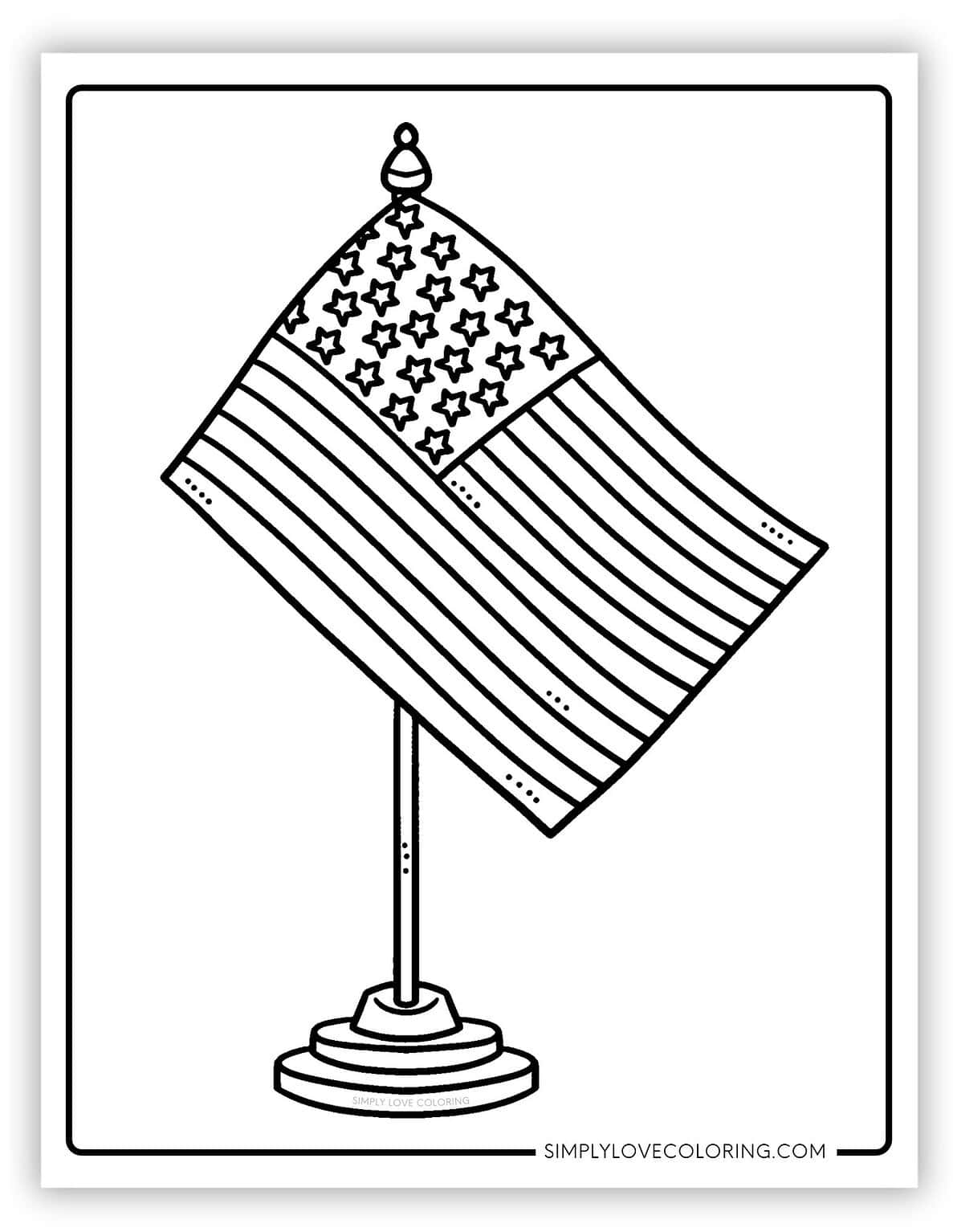 Flag Day Coloring Pages (Free PDF Printables) - Simply Love Coloring