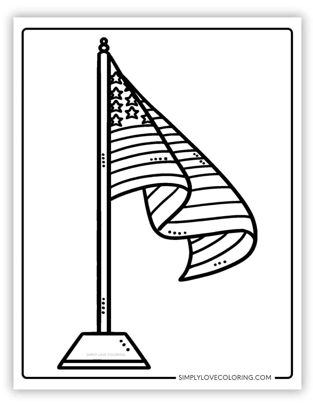 Flag Day Coloring Pages (Free PDF Printables) - Simply Love Coloring