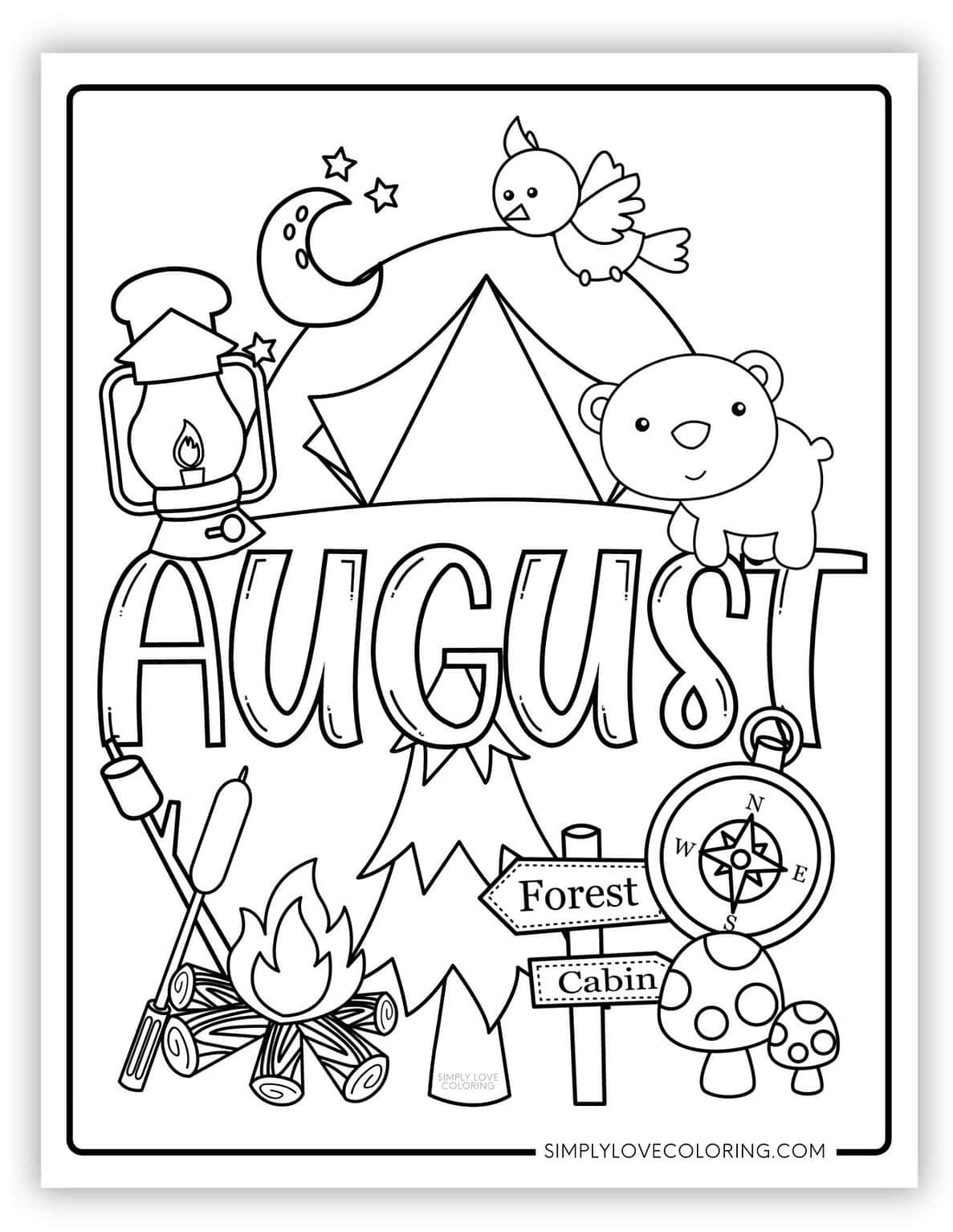 August Coloring Pages (Free PDF Printables) - Simply Love Coloring