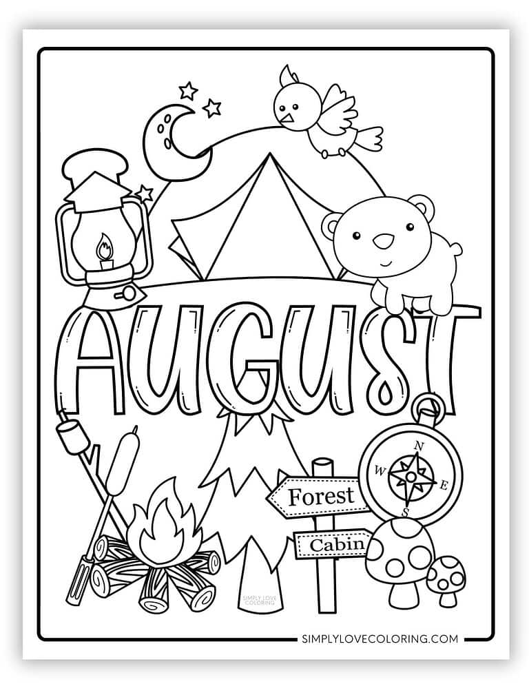 August Coloring Pages (Free PDF Printables) - Simply Love Coloring