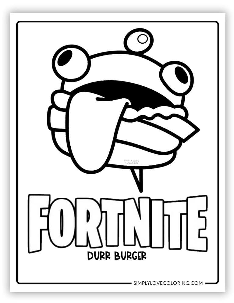 Fortnite Coloring Pages (Free PDF Printables) - Simply Love Coloring
