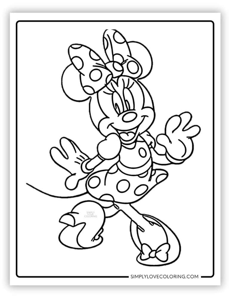Minnie Mouse Coloring Pages (Free PDF Printables) - Simply Love Coloring