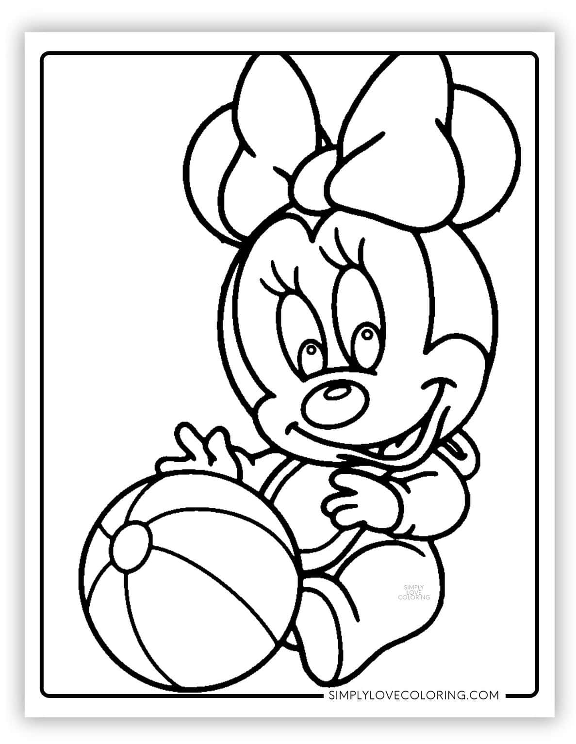 Minnie Mouse Coloring Pages (Free PDF Printables) - Simply Love Coloring