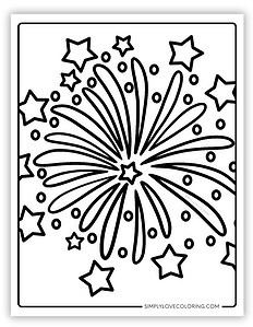 Fireworks Coloring Pages (Free PDF Printables) - Simply Love Coloring