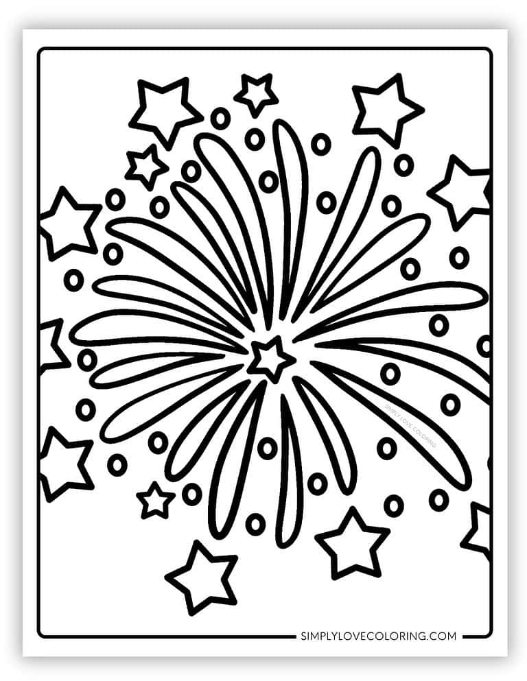 Fireworks Coloring Pages (Free PDF Printables) - Simply Love Coloring
