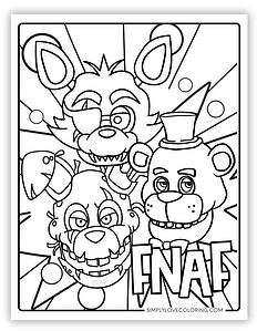 FNAF Coloring Pages (Five Nights at Freddy's Free PDF Downloads ...