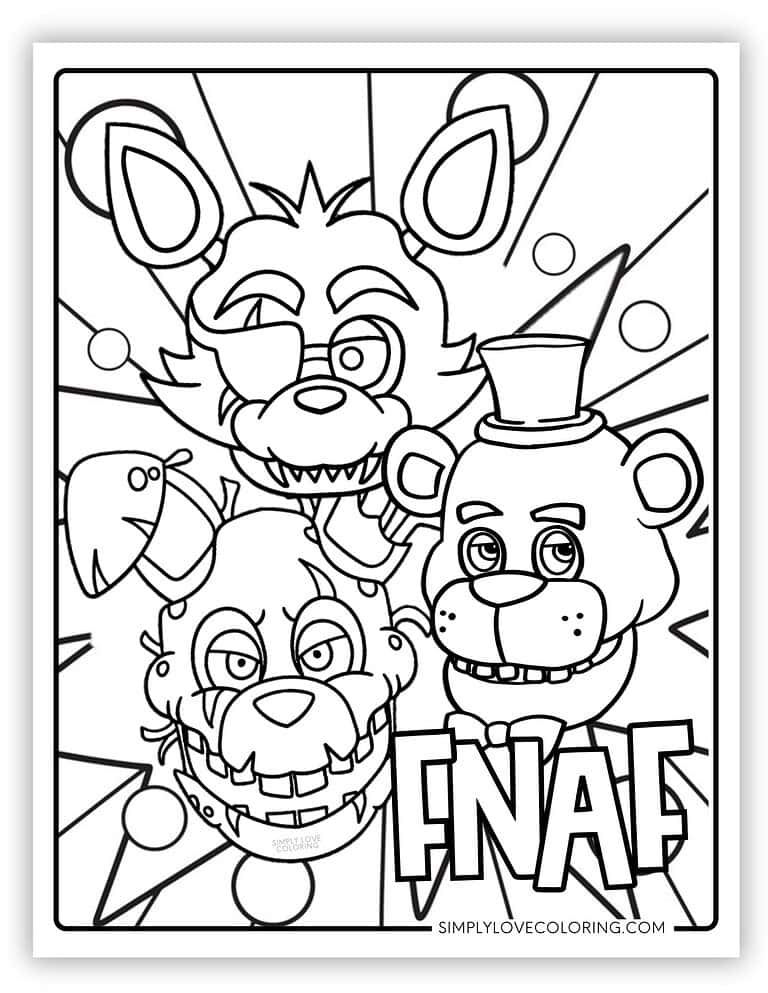 FNAF Coloring Pages (Five Nights at Freddy's Free PDF Downloads ...