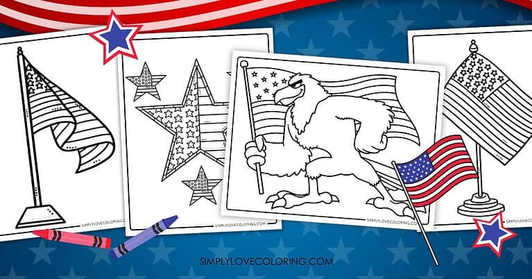 Flag Day Coloring Pages (Free PDF Printables) - Simply Love Coloring