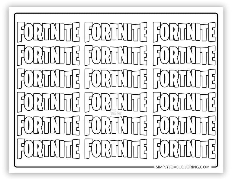 Fortnite Coloring Pages (Free PDF Printables) - Simply Love Coloring