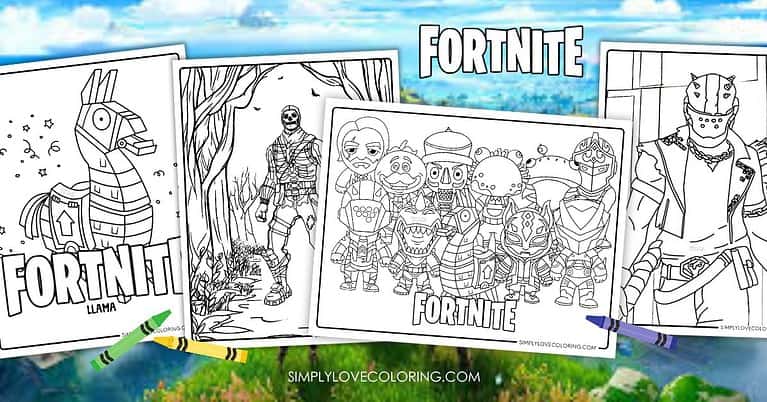 Fortnite Coloring Pages (Free PDF Printables) - Simply Love Coloring