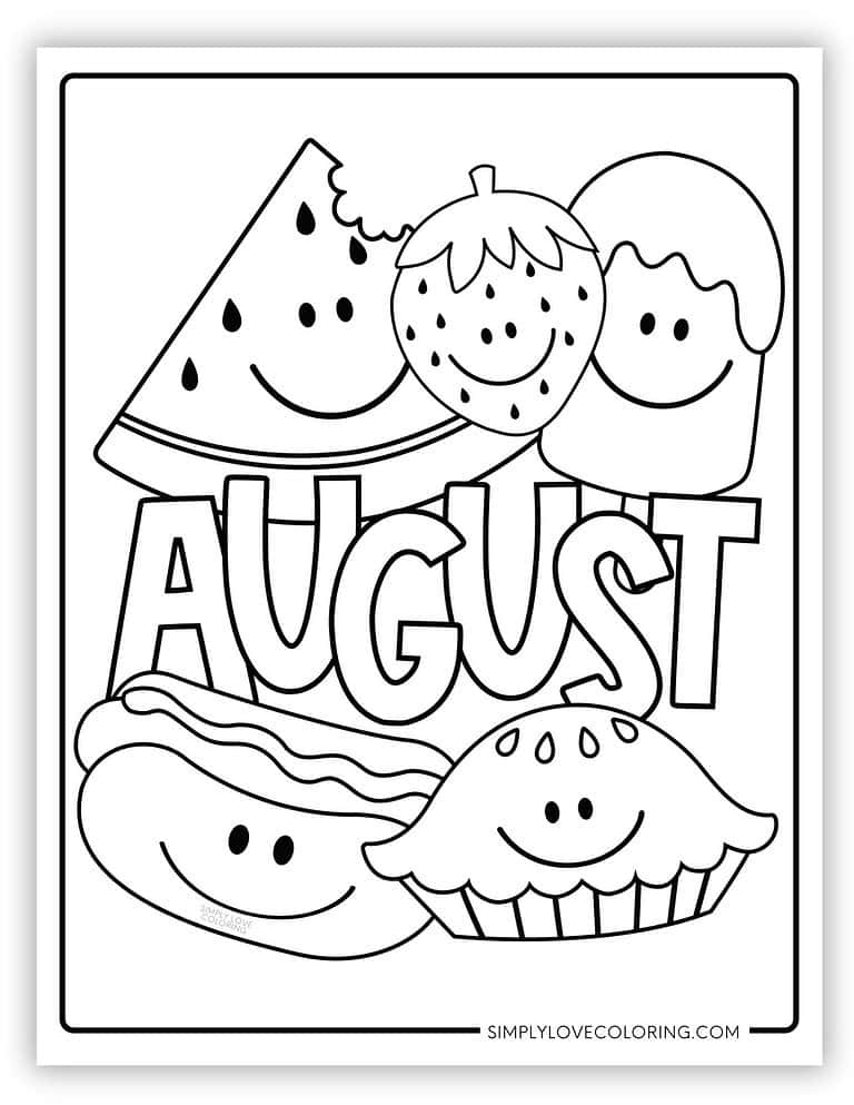 August Coloring Pages (Free PDF Printables) - Simply Love Coloring