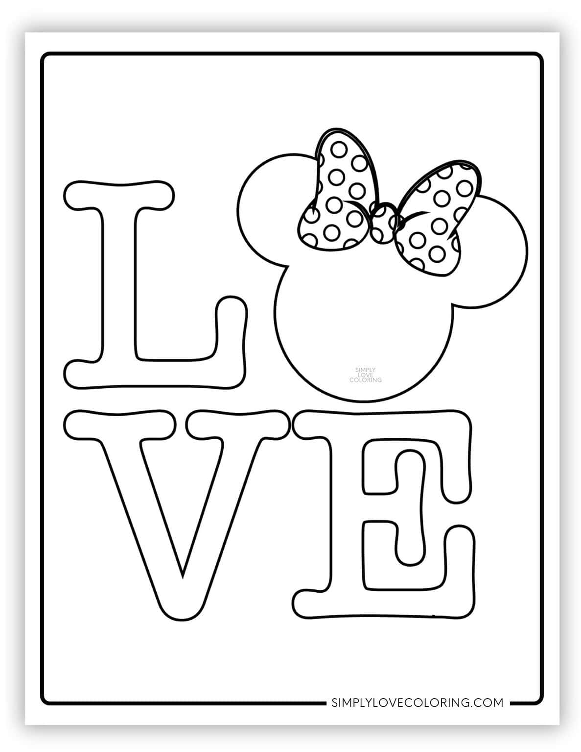 Minnie Mouse Coloring Pages (Free PDF Printables) - Simply Love Coloring