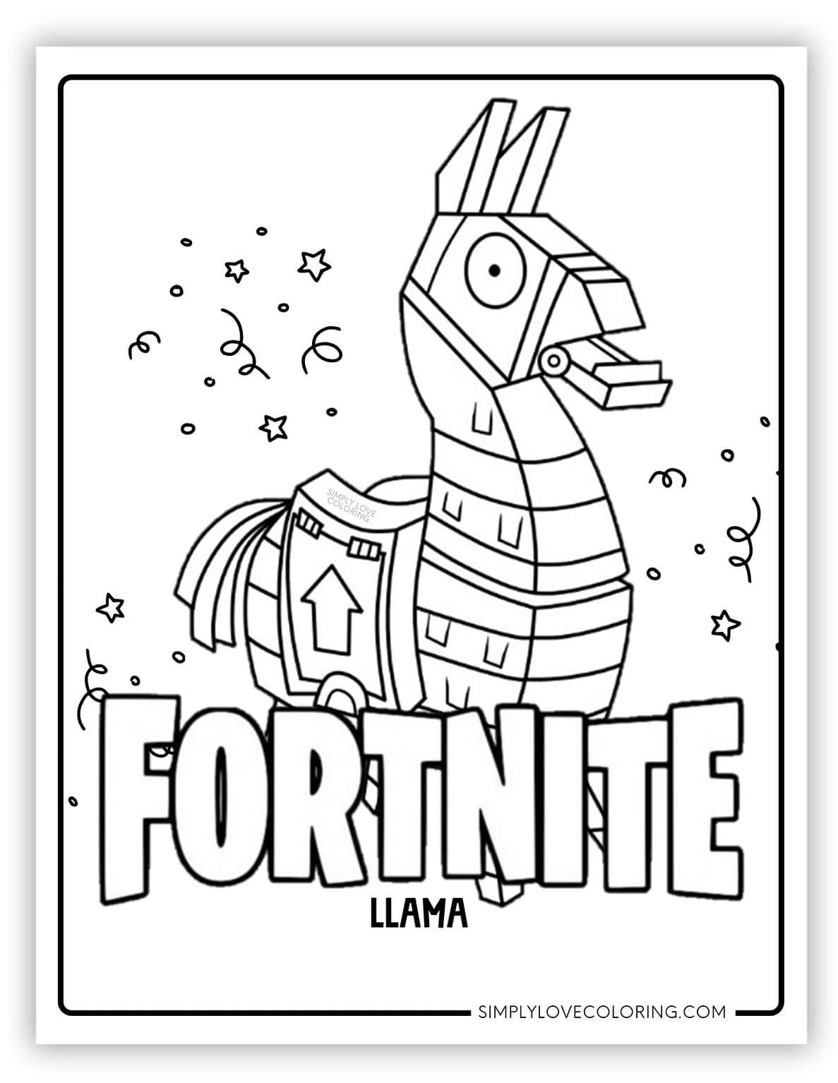 Fortnite Coloring Pages (Free PDF Printables) - Simply Love Coloring