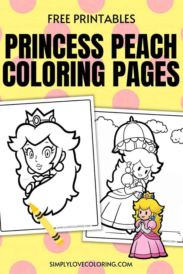Princess Peach Coloring Pages (Free PDF Printables) - Simply Love Coloring