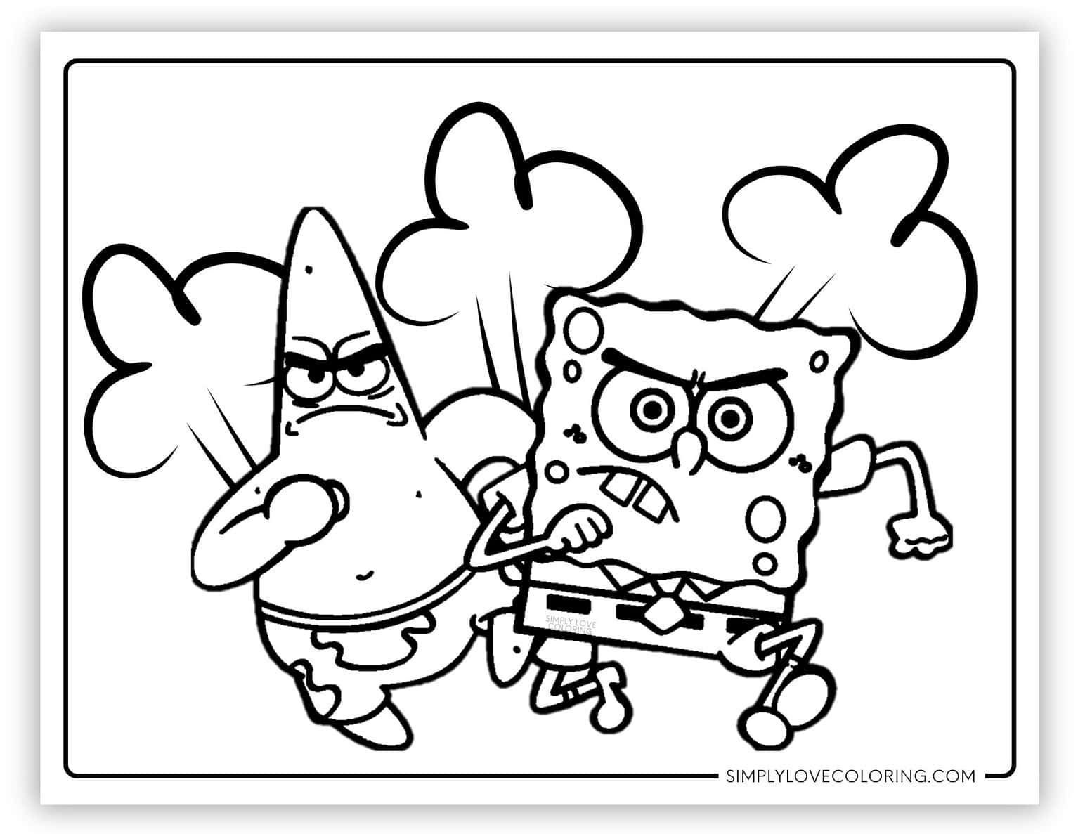 48 SpongeBob Coloring Pages (Free PDF Printables) - Simply Love Coloring