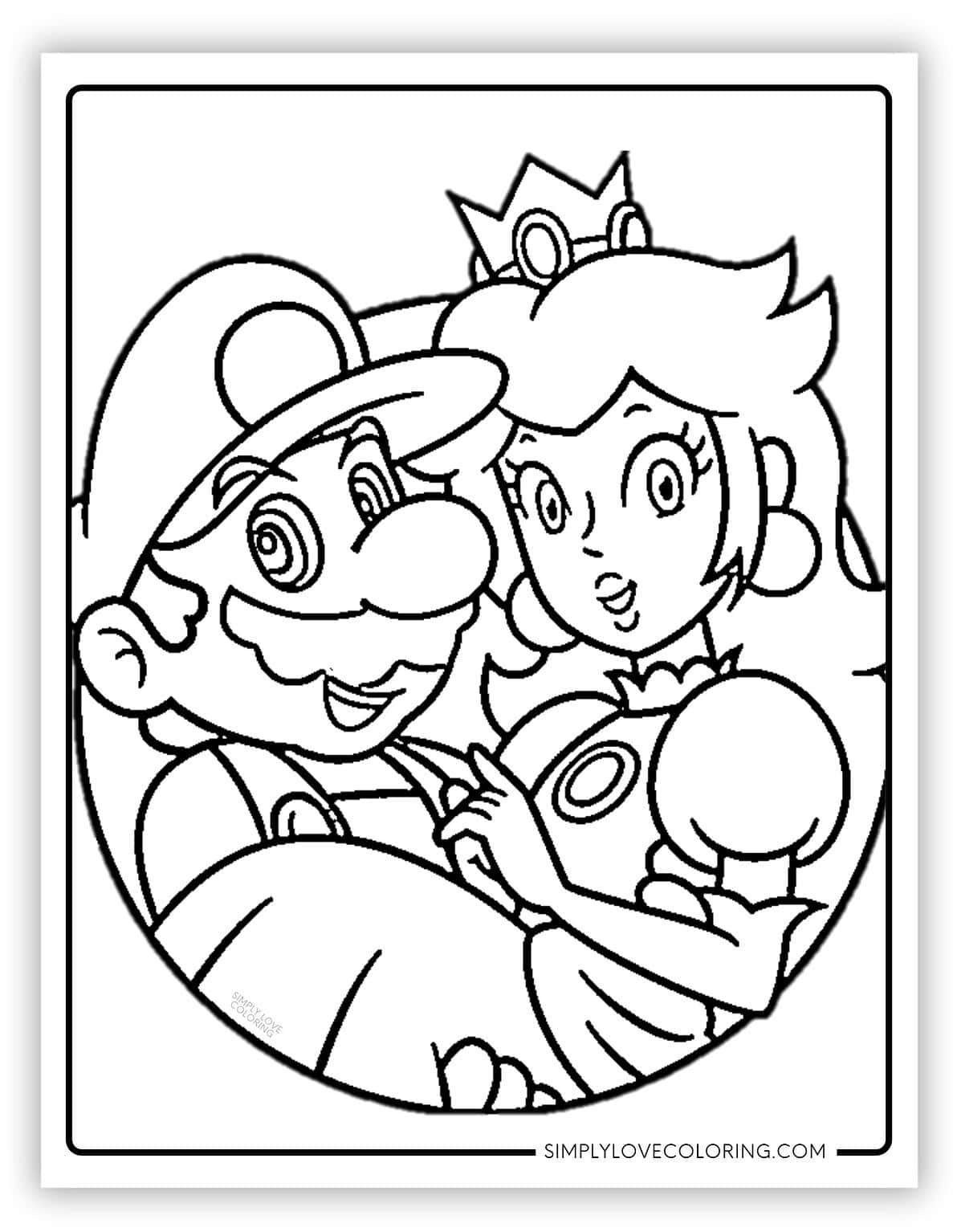 Princess Peach Coloring Pages (Free PDF Printables) - Simply Love Coloring