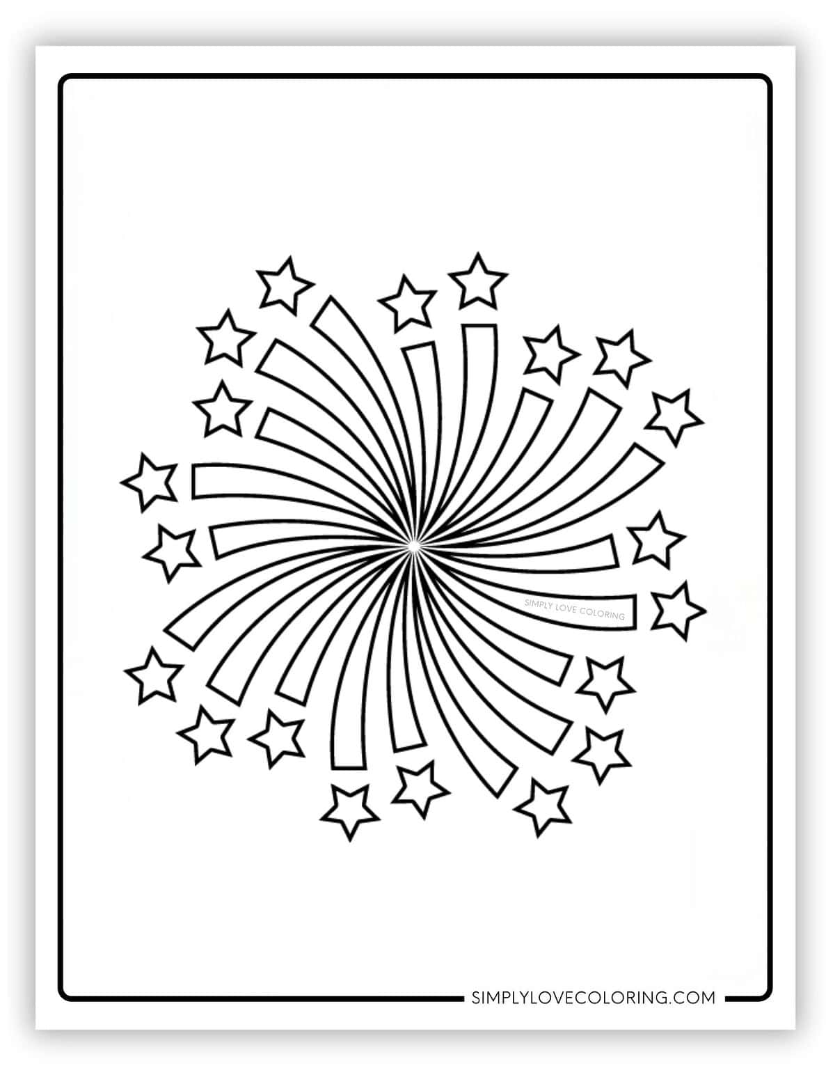 Fireworks Coloring Pages (Free PDF Printables) – Simply Love Coloring