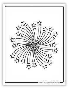 Fireworks Coloring Pages (Free PDF Printables) – Simply Love Coloring