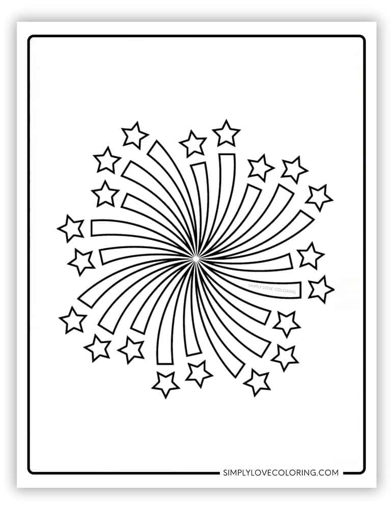 Fireworks Coloring Pages (Free PDF Printables) - Simply Love Coloring