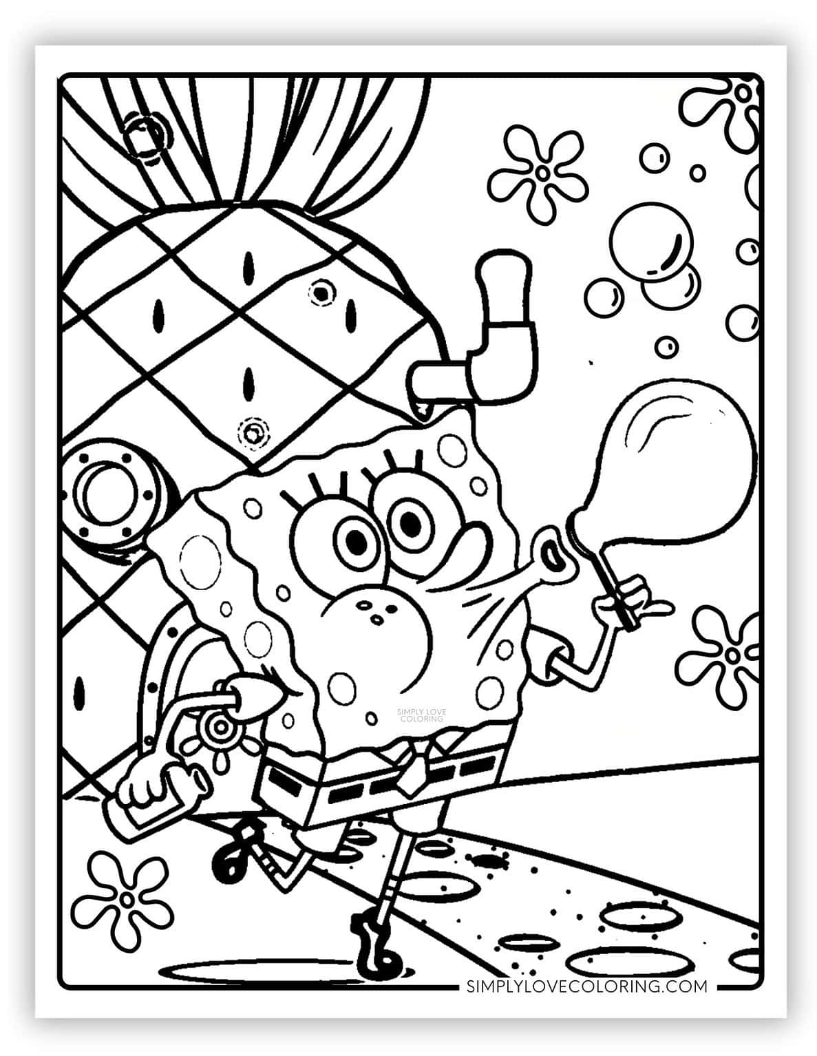 48 SpongeBob Coloring Pages (Free PDF Printables) - Simply Love Coloring