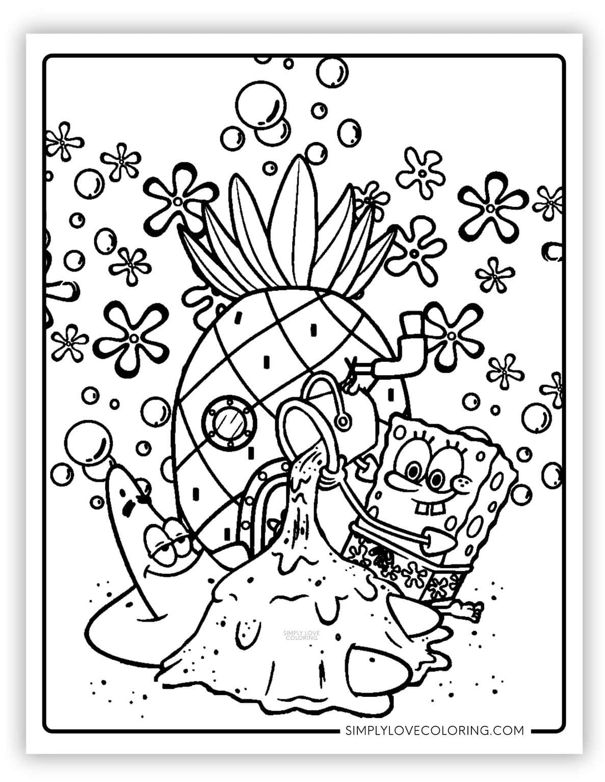 48 SpongeBob Coloring Pages (Free PDF Printables) - Simply Love Coloring