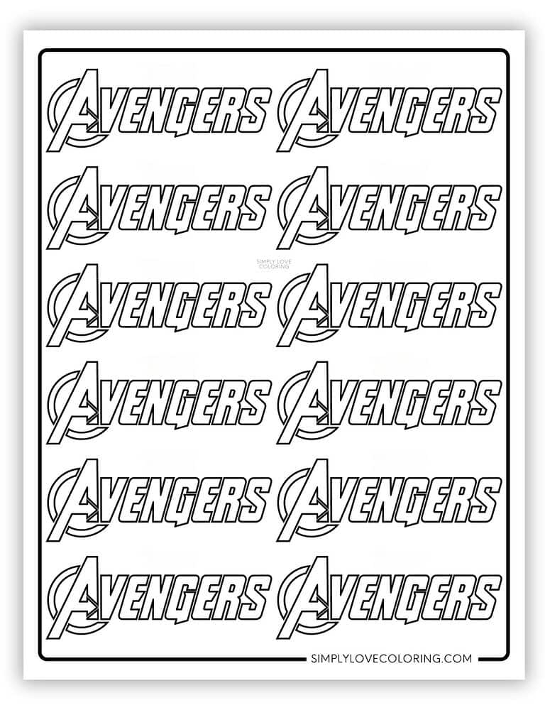 Marvel Avengers Coloring Pages (Free PDF Printables) - Simply Love Coloring