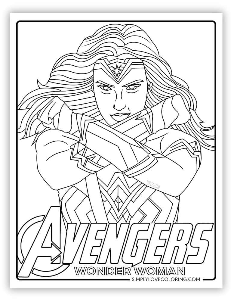 Marvel Avengers Coloring Pages (Free PDF Printables) - Simply Love Coloring