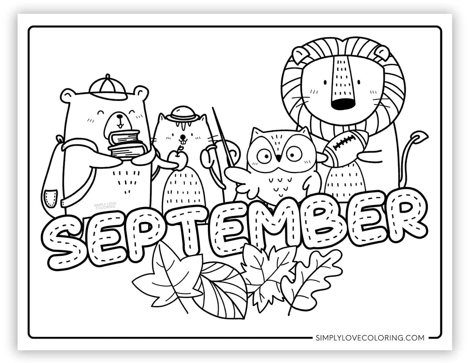 September Coloring Pages (Free PDF Printables) - Simply Love Coloring