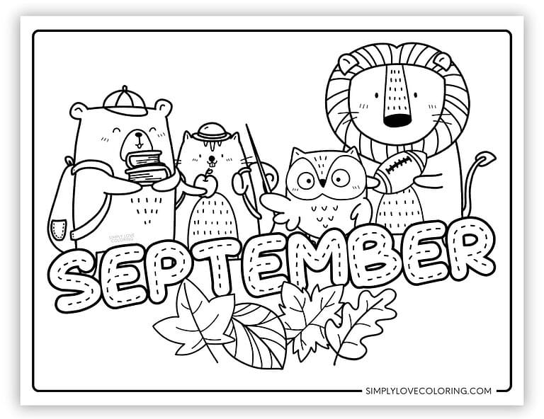 September Coloring Pages (Free PDF Printables) - Simply Love Coloring