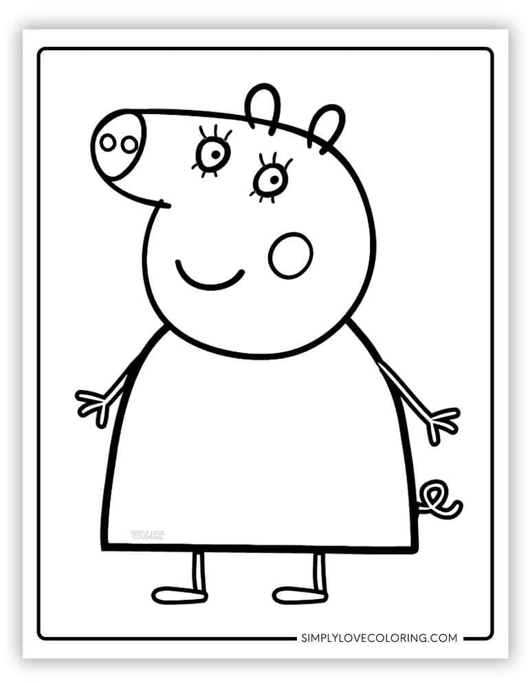 Peppa Pig Coloring Pages (Free PDF Printables) - Simply Love Coloring