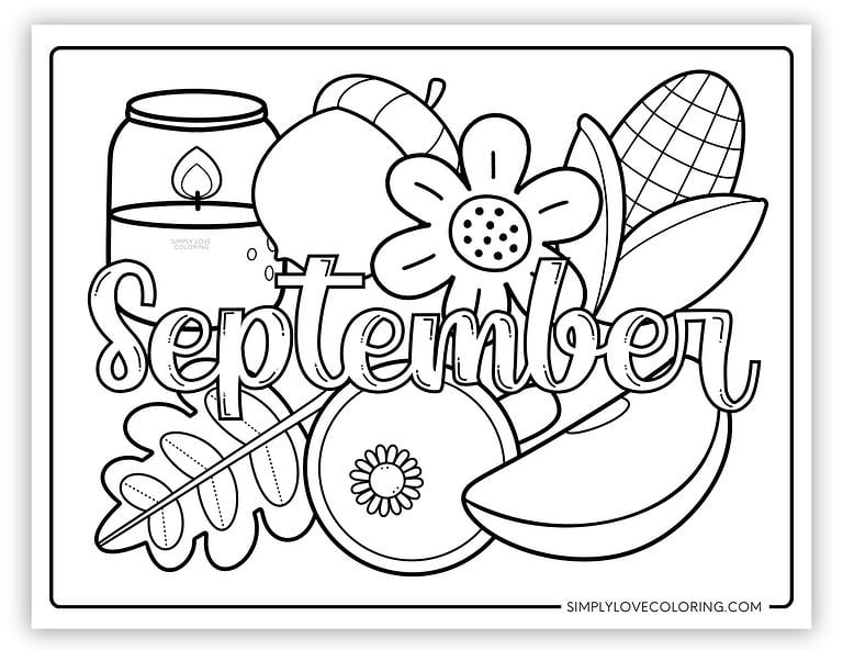 September Coloring Pages (Free PDF Printables) - Simply Love Coloring