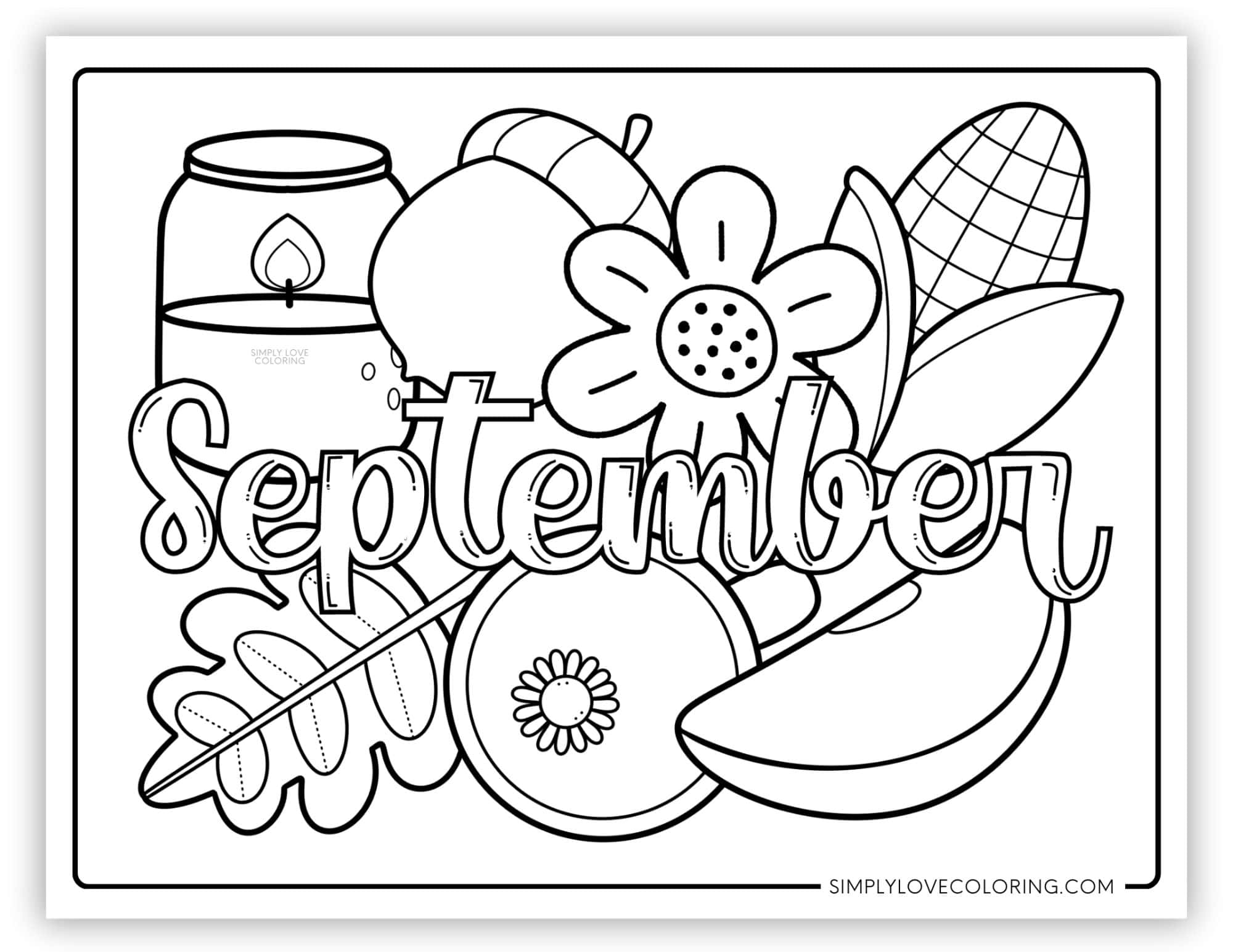 September Coloring Pages (Free PDF Printables) - Simply Love Coloring