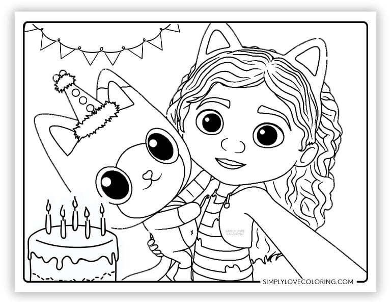 Gabby's Dollhouse Coloring Pages (Free PDF Printables) - Simply Love ...