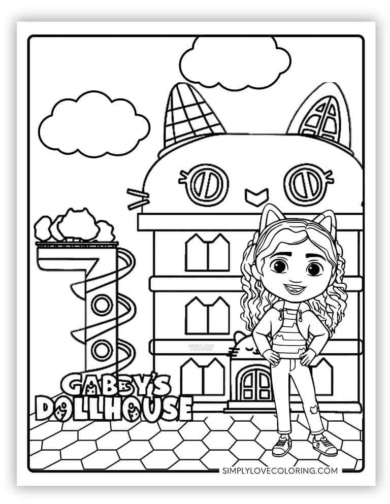 Gabby's Dollhouse Coloring Pages (Free PDF Printables) - Simply Love ...