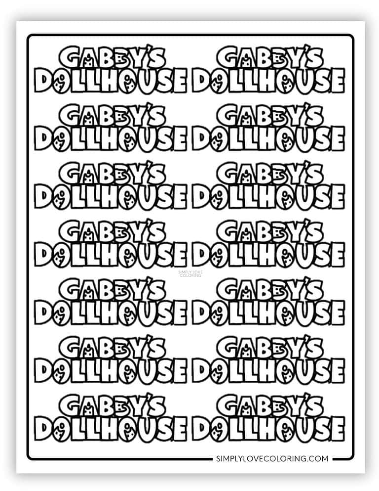 Gabby's Dollhouse Coloring Pages (Free PDF Printables) - Simply Love ...