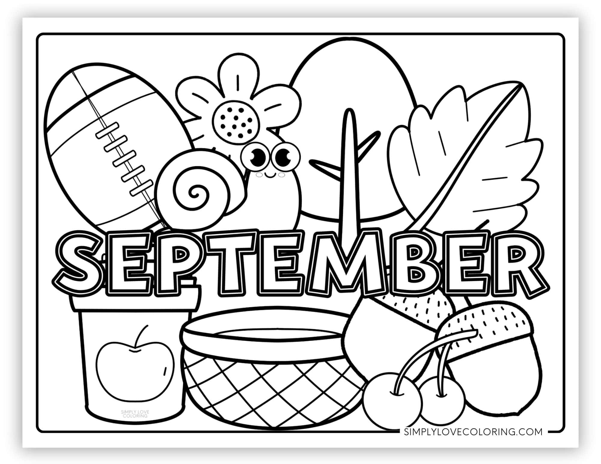 September Coloring Pages (Free PDF Printables) - Simply Love Coloring