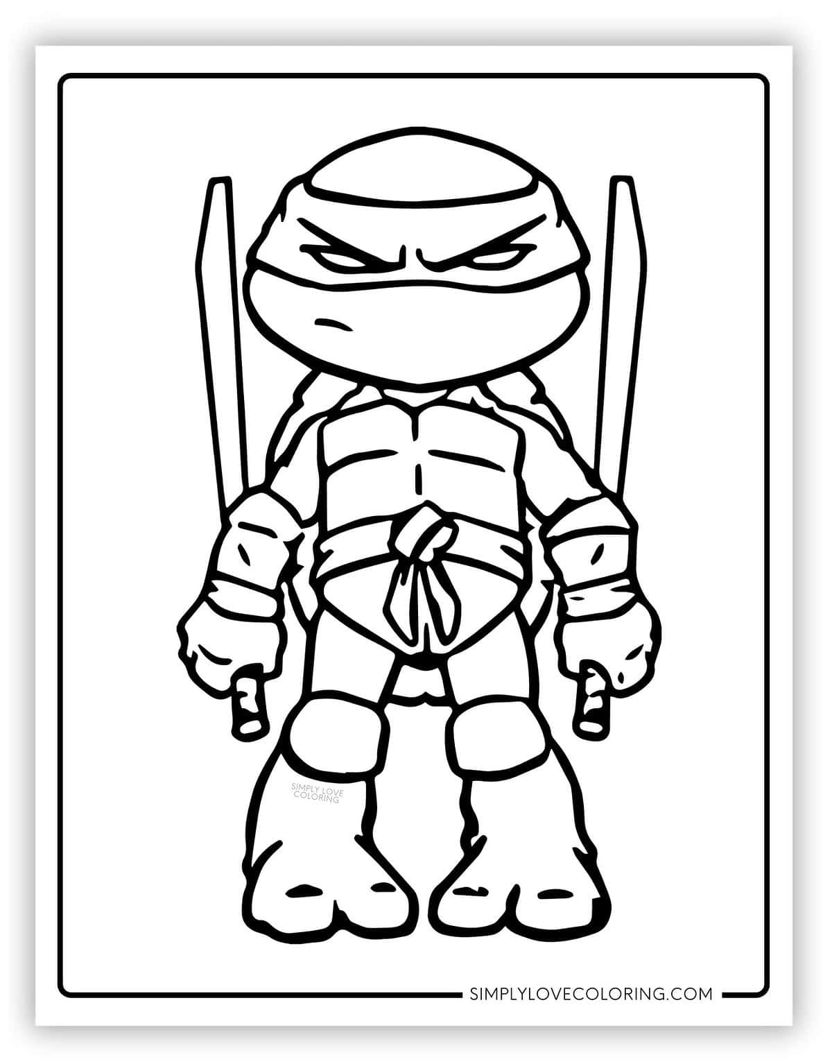 34 Ninja Turtles Coloring Pages (Free PDF Printables) - Simply Love ...