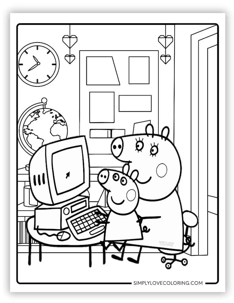 Peppa Pig Coloring Pages (Free PDF Printables) - Simply Love Coloring