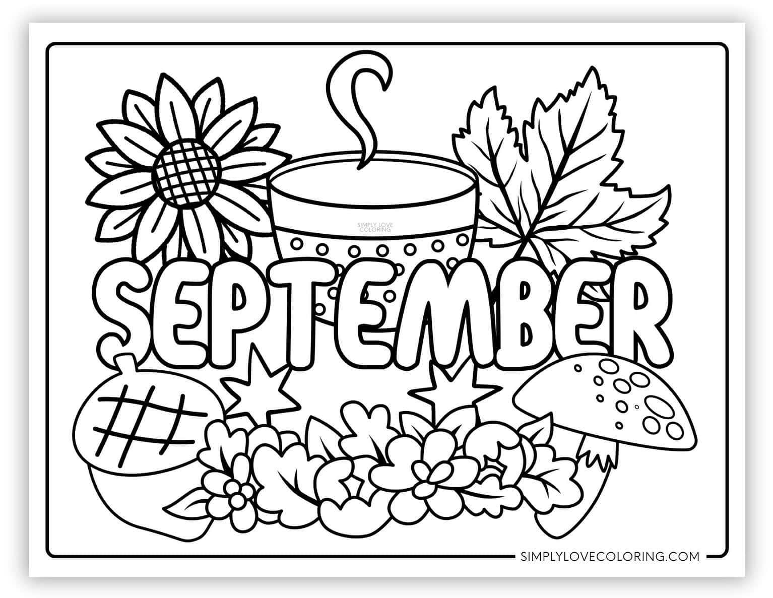 September Coloring Pages (Free PDF Printables) - Simply Love Coloring