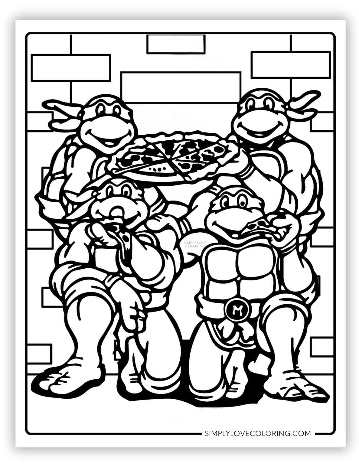 34 Ninja Turtles Coloring Pages (Free PDF Printables) - Simply Love ...