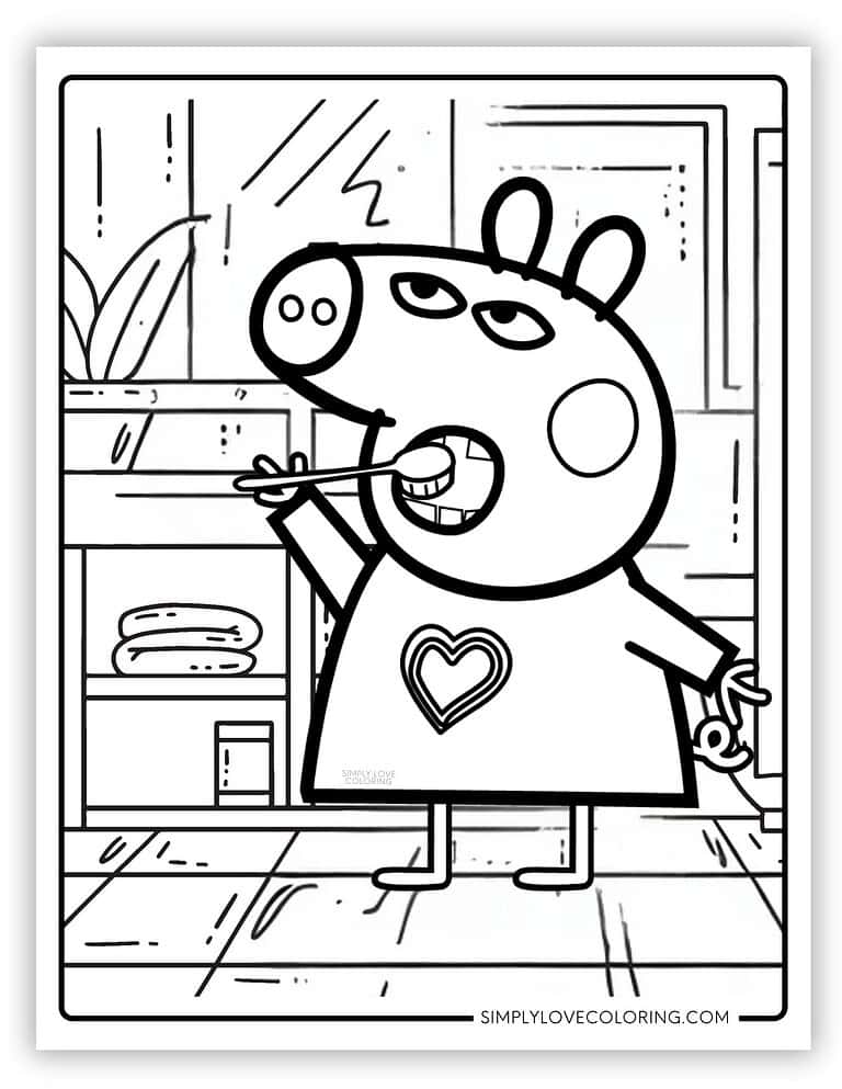 Peppa Pig Coloring Pages (Free PDF Printables) - Simply Love Coloring