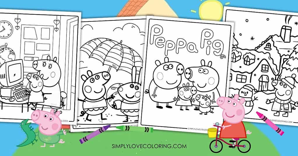 Peppa Pig Coloring Pages (Free PDF Printables) - Simply Love Coloring