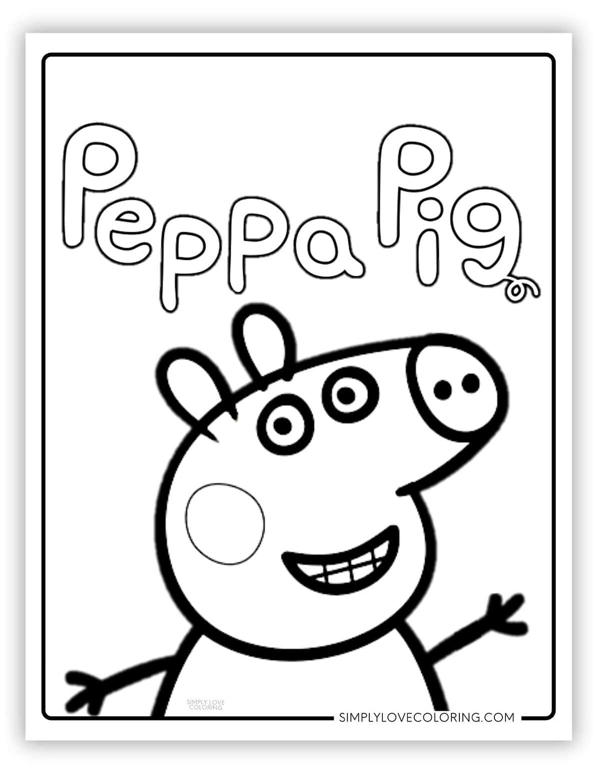 Peppa Pig Coloring Pages (Free PDF Printables) - Simply Love Coloring