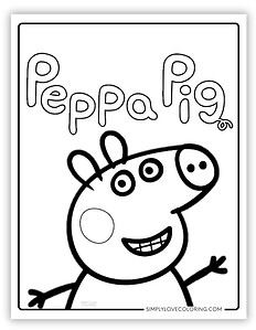 Peppa Pig Coloring Pages (Free PDF Printables) - Simply Love Coloring