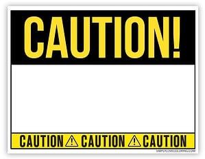 Printable Caution Sign (Free PDF Downloads) - Simply Love Coloring