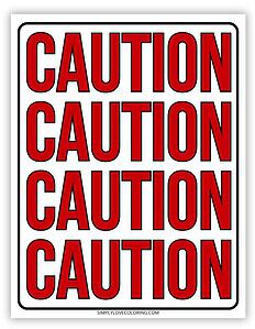 Printable Caution Sign (Free PDF Downloads) - Simply Love Coloring