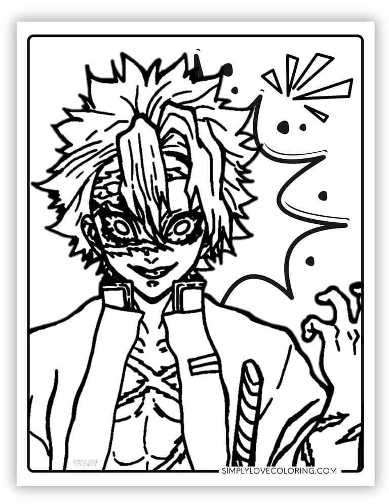 35 Demon Slayer Coloring Pages (Free PDF Printables) - Simply Love Coloring
