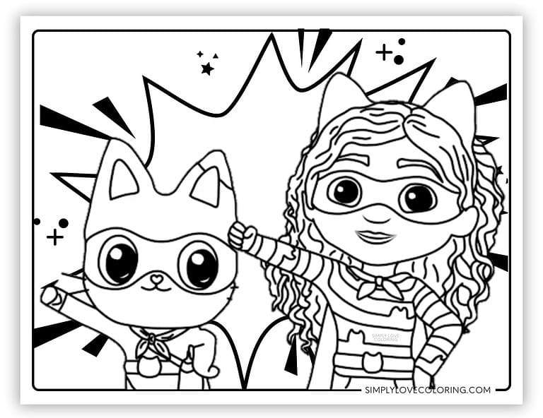 Gabby's Dollhouse Coloring Pages (Free PDF Printables) - Simply Love ...