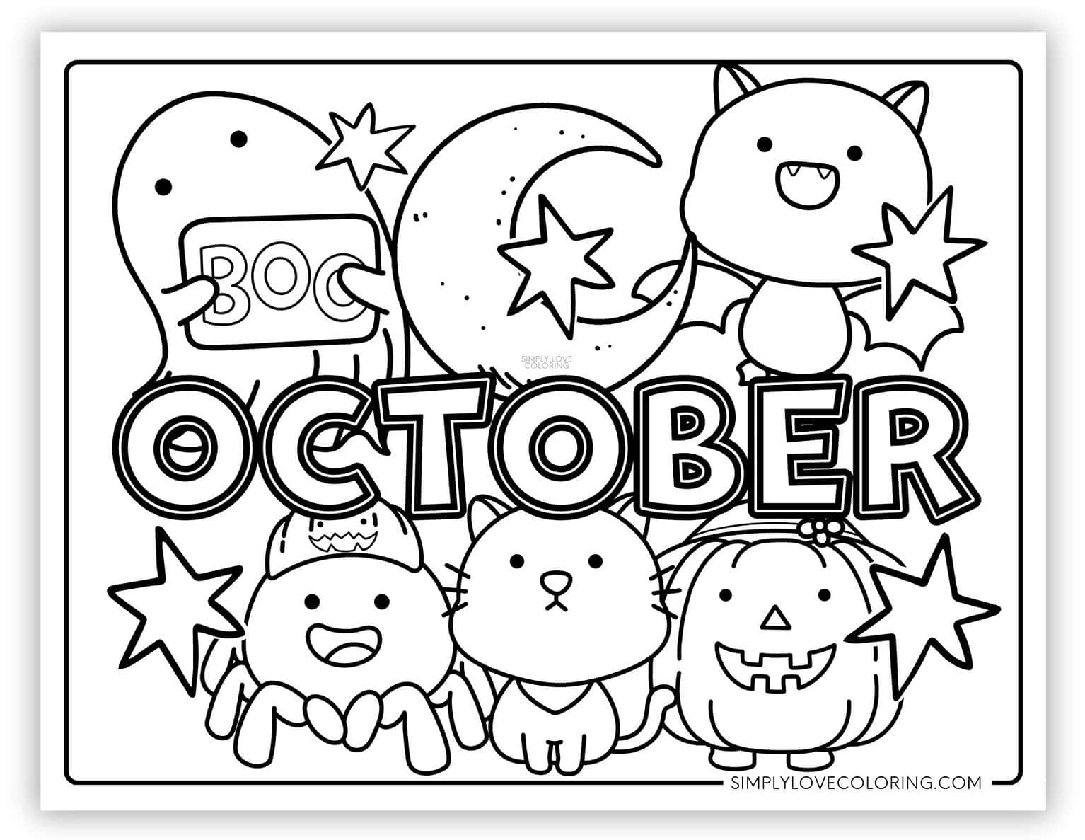 October Coloring Pages (Free PDF Printables) - Simply Love Coloring