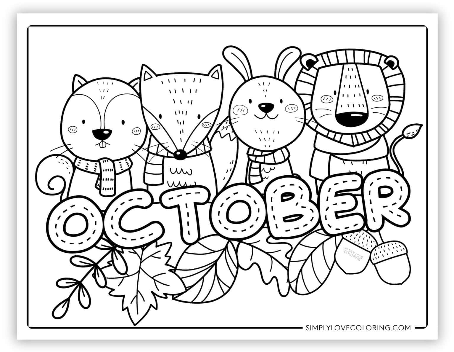 October Coloring Pages (Free PDF Printables) - Simply Love Coloring